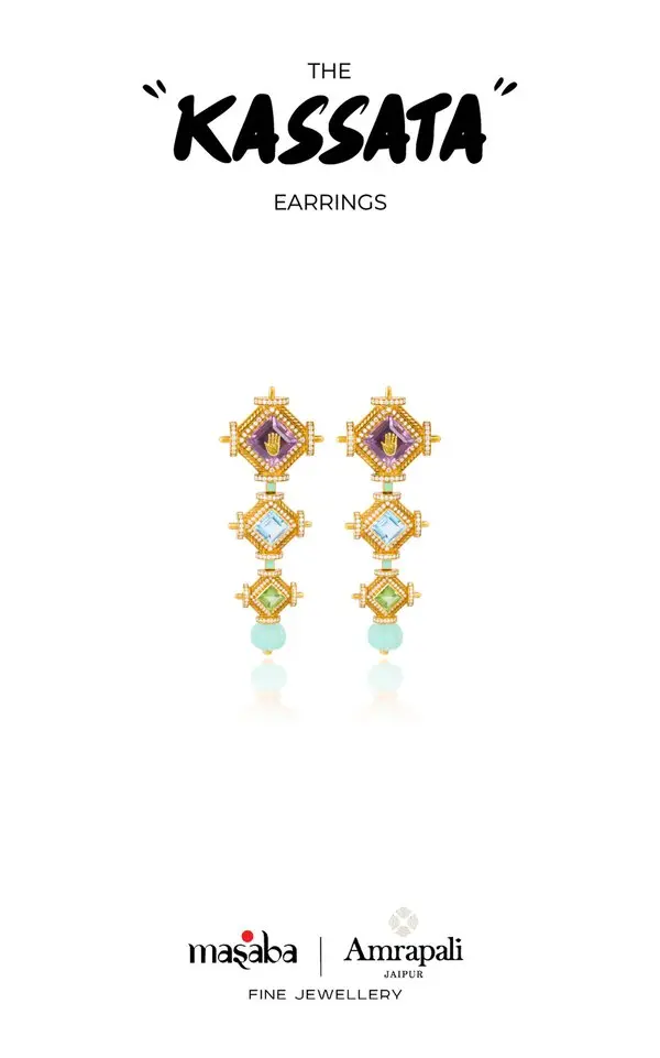 AMRAPALI 18k Yellow Gold -stone Drop Earrings