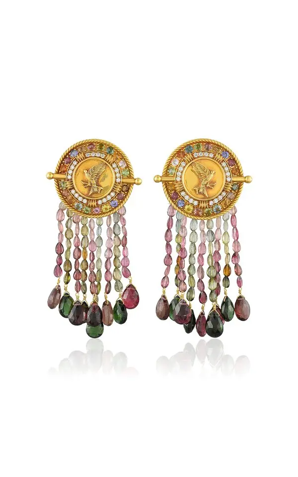 AMRAPALI 18k Yellow Gold Watermelon Waterfall Earrings