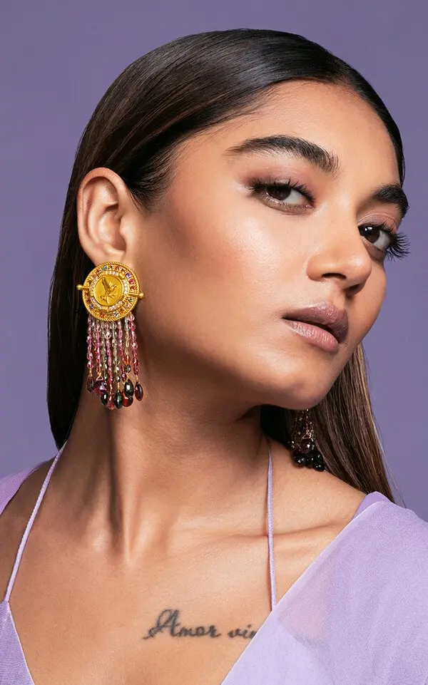 AMRAPALI 18k Yellow Gold Watermelon Waterfall Earrings