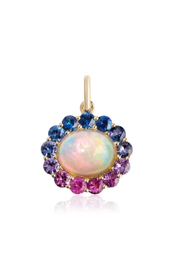 JULIA CHAFE 14k Yellow Gold Opal And Multi-stone Charm