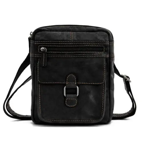 JACK GEORGES Voyager Slim Crossbody Bag - Black