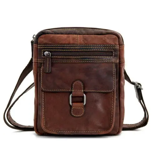 JACK GEORGES Voyager Slim Crossbody Bag - Brown