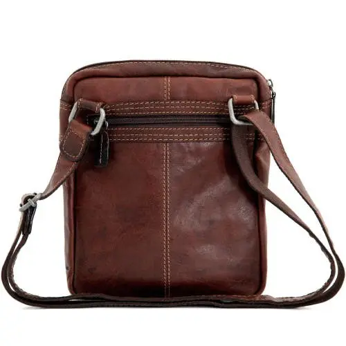 JACK GEORGES Voyager Slim Crossbody Bag - Brown