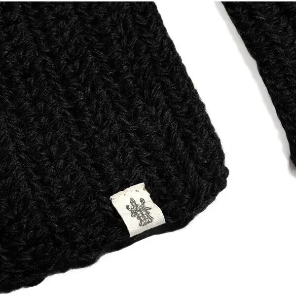 NIRVANNA DESIGNS Hand Crochet Velour Scarf - Black