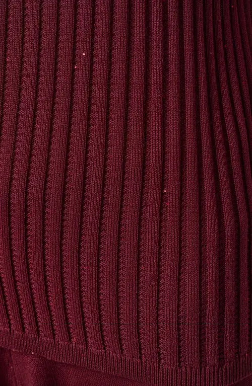 Donna Karan New York Ribbed Sweater Tank - Black Cherry