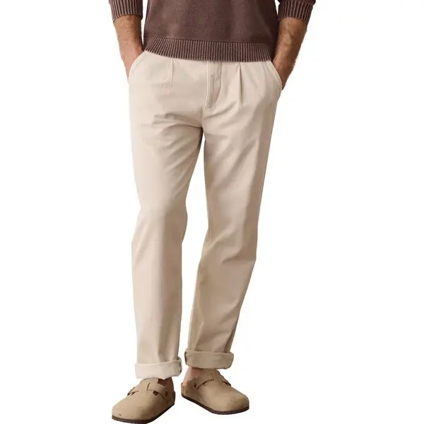 Marine Layer Rowan Pleated Trousers - Stone