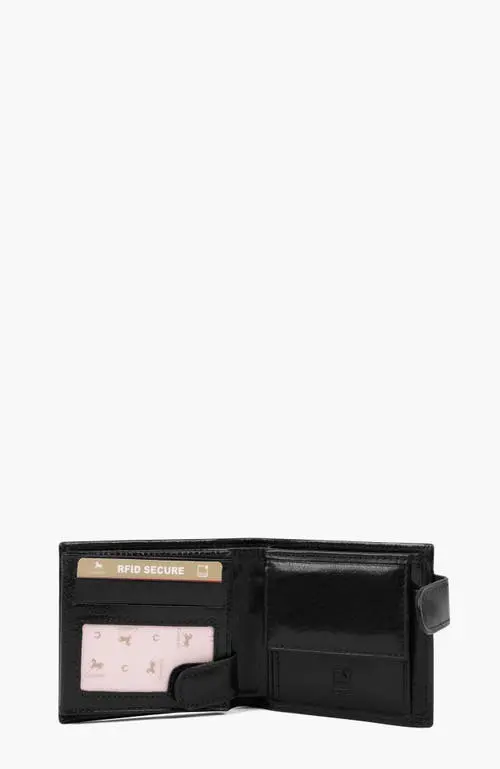 CAVALINHO Gentleman Trifold Leather Wallet 586 - Black
