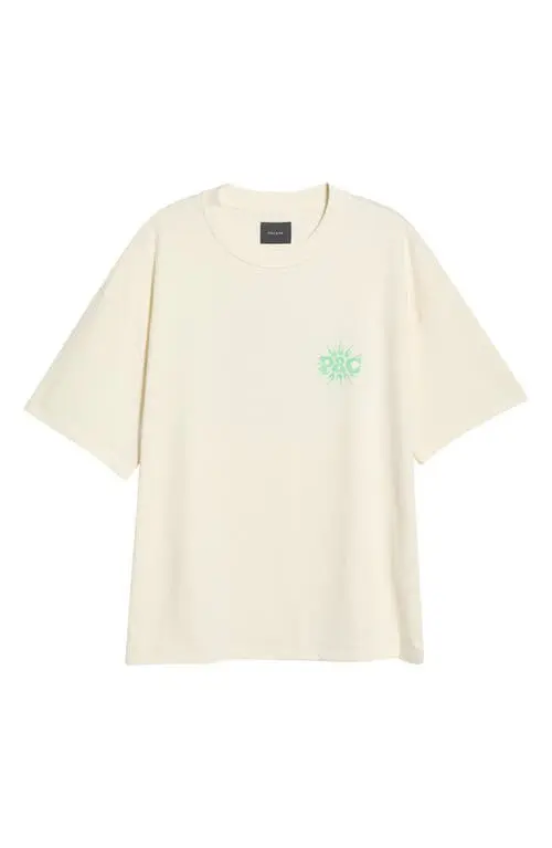PACSUN Logo Cotton Graphic T-shirt - Cream