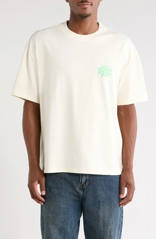 PACSUN Logo Cotton Graphic T-shirt - Cream