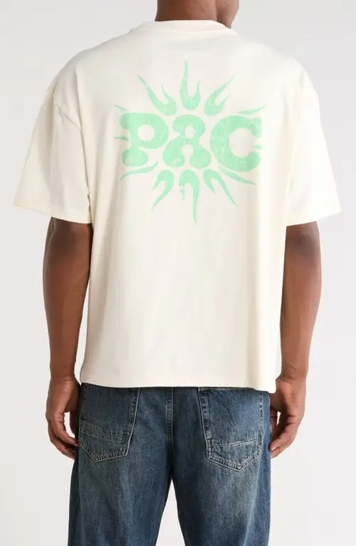 PACSUN Logo Cotton Graphic T-shirt - Cream