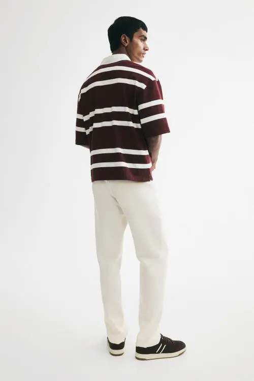 H&M Regular-fit Interlock Crease-front Joggers - Cream