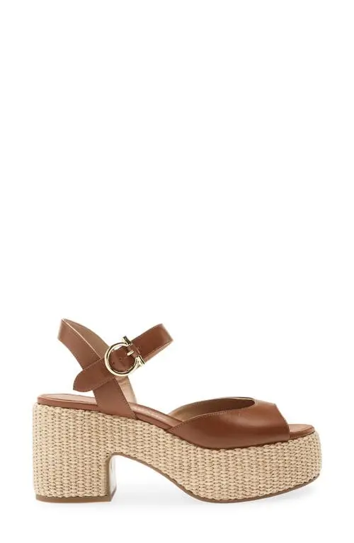 FERRAGAMO Florence Espadrille Platform Sandals