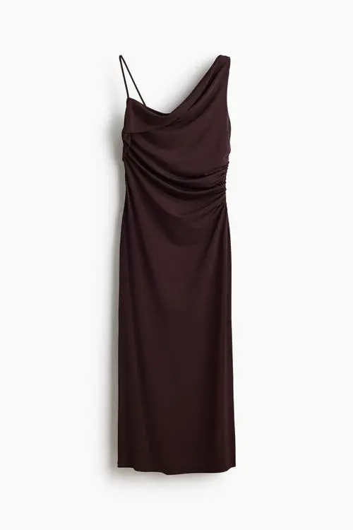 H&M Draped Asymmetric Midi Dress