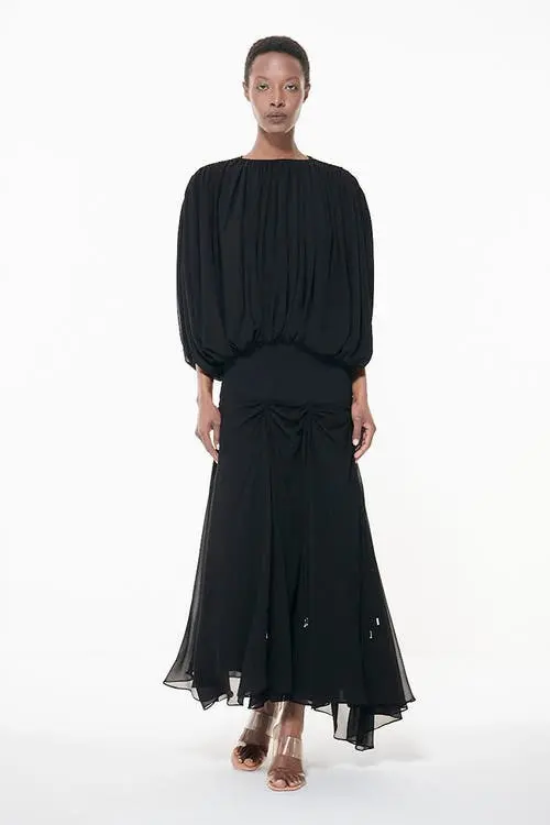 LEEM Smocked Waist Skirt