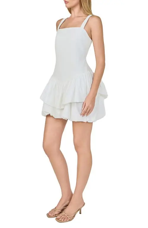 Endless Rose Tiered Bubble Hem Sleeveless Mini Dress