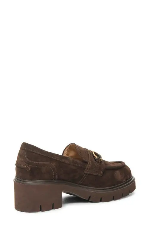 NEROGIARDINI Bit Heeled Loafer - Dark Brown