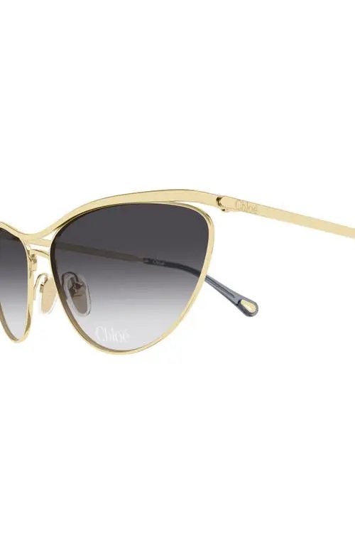 Chloé Cat Eye Sunglasses - Gold/grey