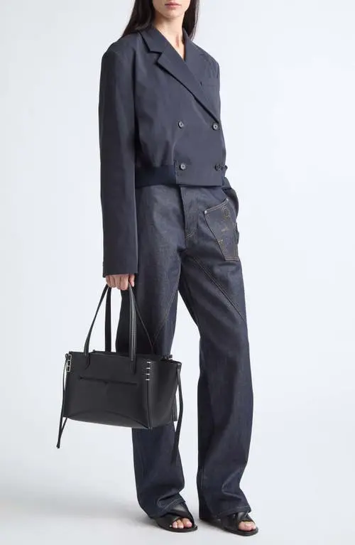 JW Anderson Cropped Double-breasted Cotton Blazer