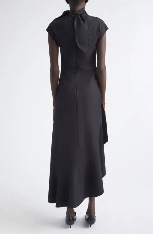 Proenza Schouler Elodine Asymmetric Tropical Wool Blend Dress
