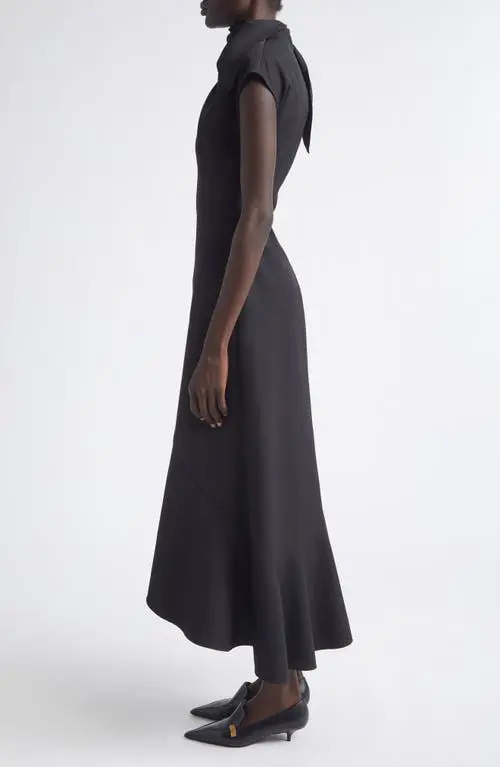 Proenza Schouler Elodine Asymmetric Tropical Wool Blend Dress