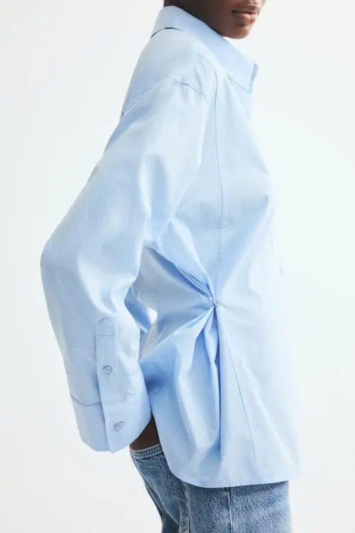 H&M Tapered-waist Poplin Shirt
