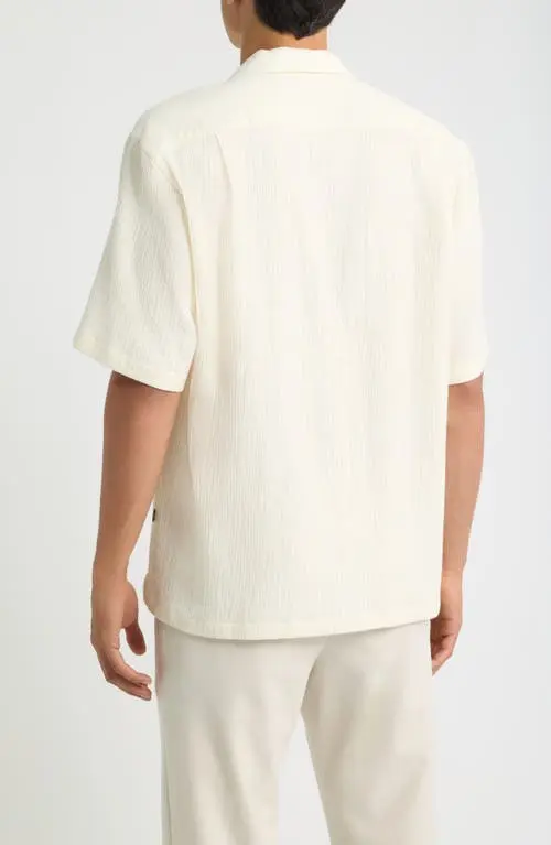BOSS Lars Relaxed Fit Seersucker Camp Shirt