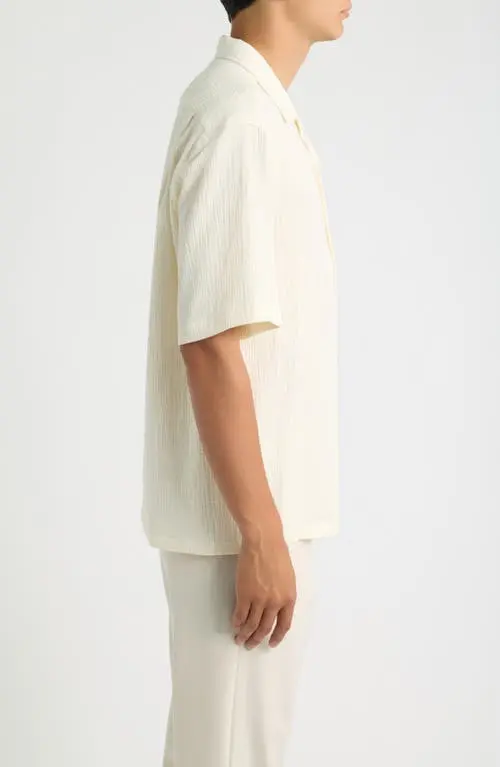 BOSS Lars Relaxed Fit Seersucker Camp Shirt
