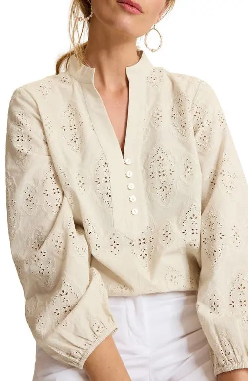 Tommy Bahama Schiffli Eyelet Top
