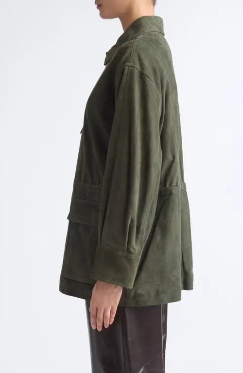 ARMA Maeve Lambskin Suede Field Jacket - Dark Green