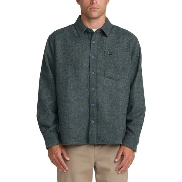Rvca Dayshift Flannel Button-up Shirt - Duck Blue