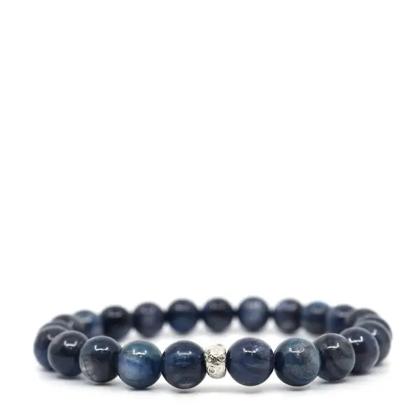 Shar Oke Blue / Silver Kyanite & Sterling Silver Bracelet