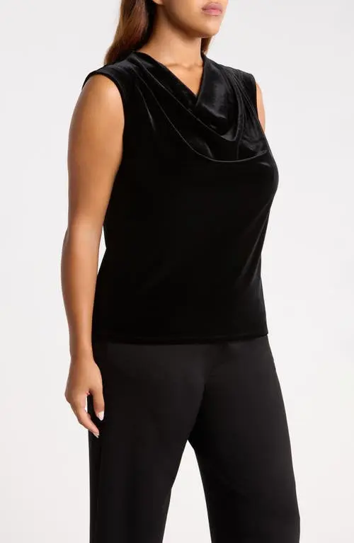 Anne Klein Cowl Neck Velvet Top