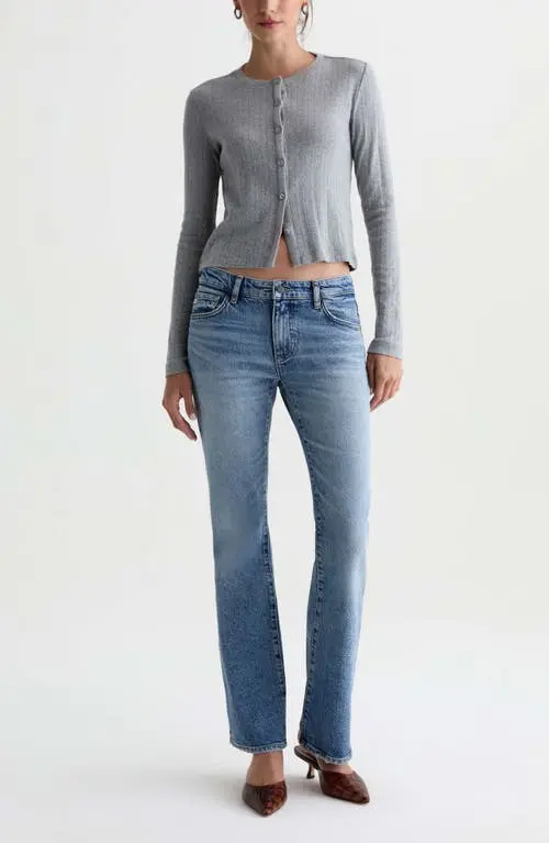 Ag Agden Cotton Pointelle Cardigan - Heather Grey