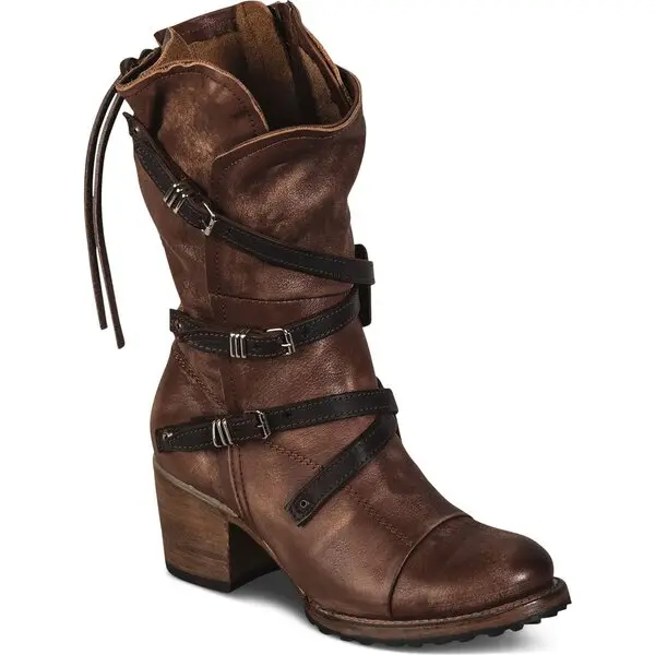 FREEBIRD Cora Buckle Boots - Brown
