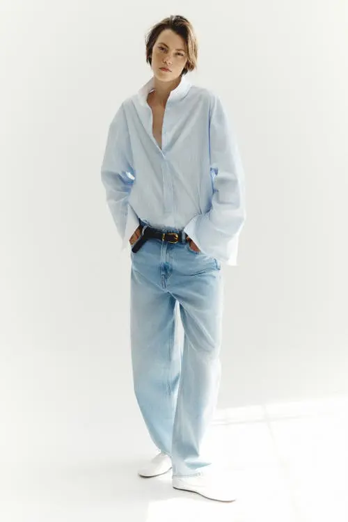 H&M Baggy Regular-waist Barrel Jeans
