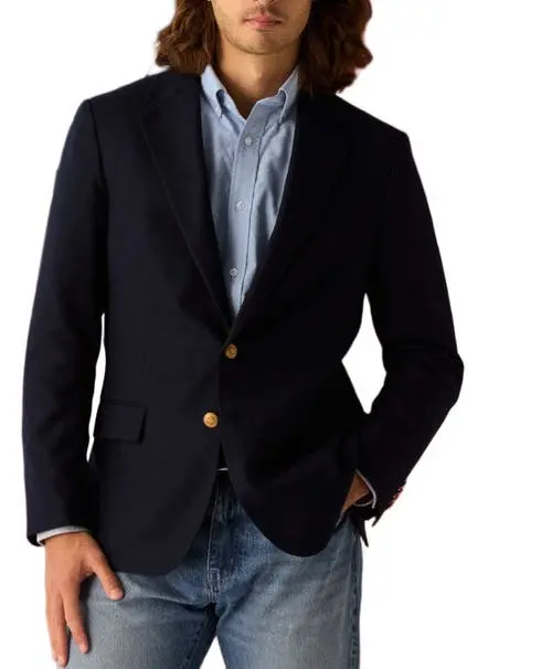 Robert Talbott Booth Single Breasted Brushed Wool Blazer