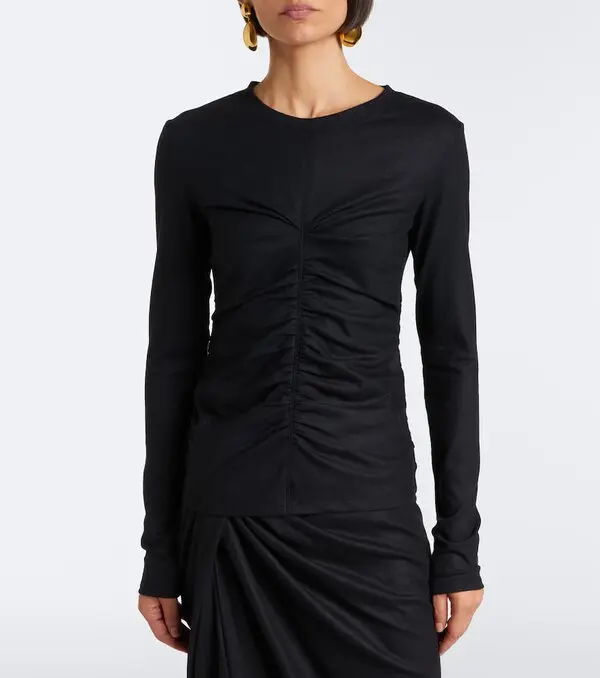 MARANT ETOILE Delesa Ruched Jersey Top