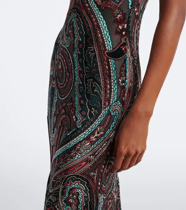 Etro Paisley Velvet Devoré Gown