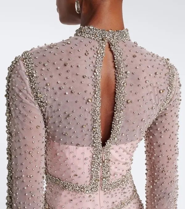 Costarellos Belina Embellished Tulle Gown