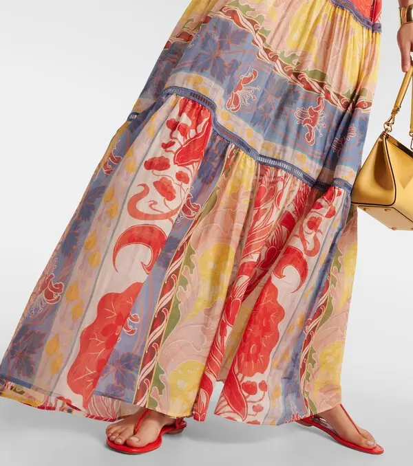Etro Printed Cotton And Silk Maxi Dress