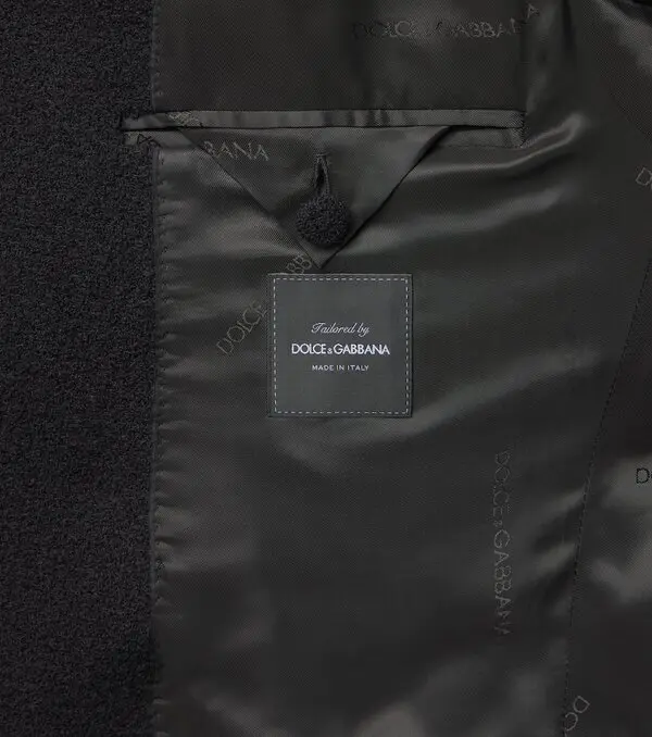 Dolce & Gabbana Dg Embellished Wool-blend Tweed Blazer