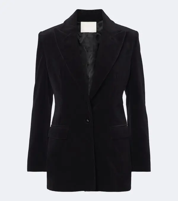 Costarellos Cotton Velvet Blazer