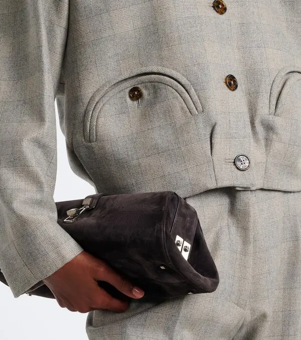BLAZÉ MILANO Checked Wool, Silk, And Cashmere Jacket
