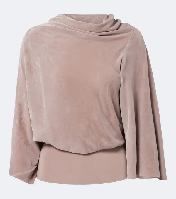 Rick Owens Cylinder Draped Velvet Top