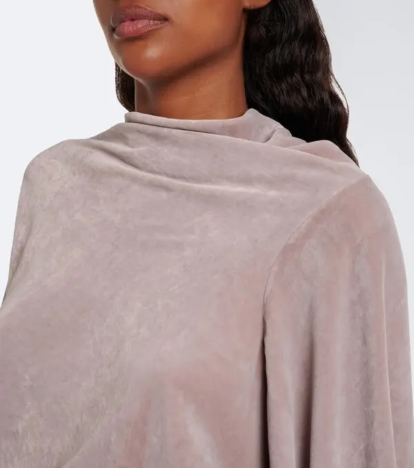 Rick Owens Cylinder Draped Velvet Top