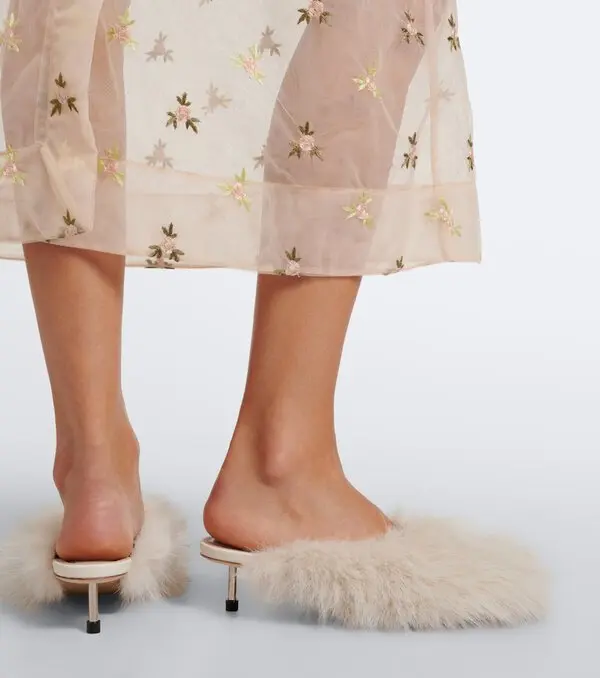 Simone Rocha Mules With Trim - White