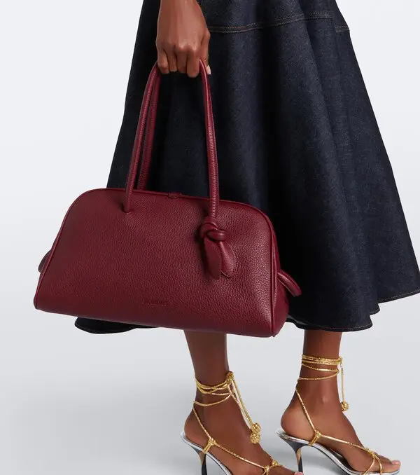 Jacquemus Turismo Medium Leather Bowling Bag