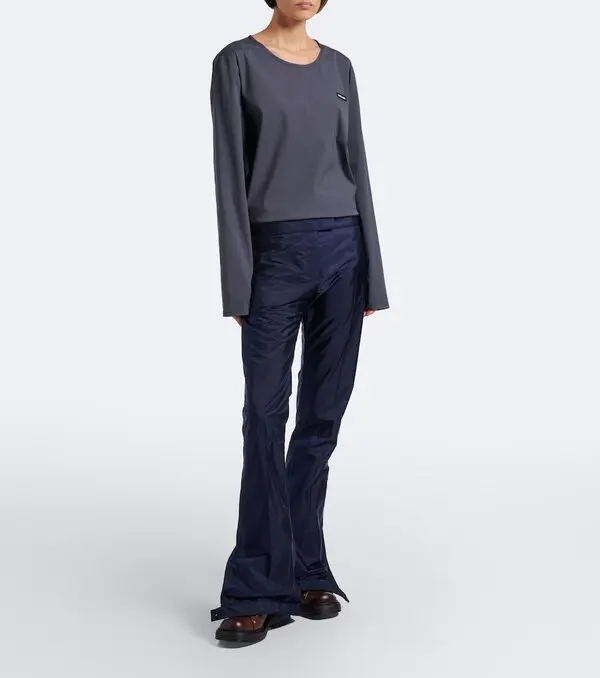 Miu Miu Cotton-blend Poplin T-shirt