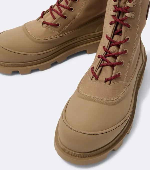 Moncler Vera Sheal Lace-up Boots - Beige