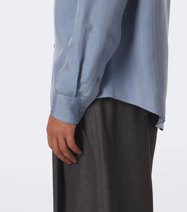 Giorgio Armani Chevron Silk Jacquard Shirt